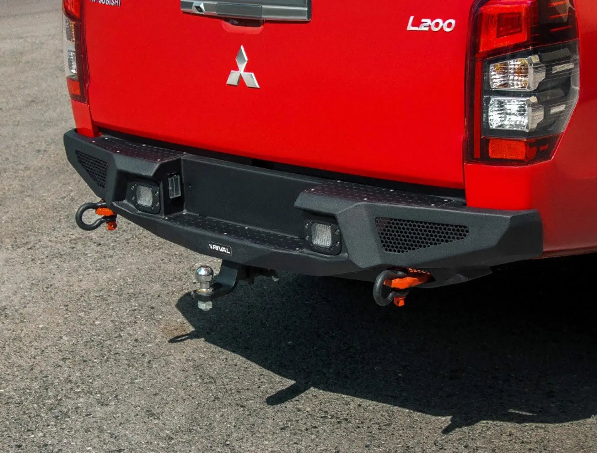 Aluminum Rear Bar - Mitsubishi Triton MR 2019-On, includes RIVAL ...